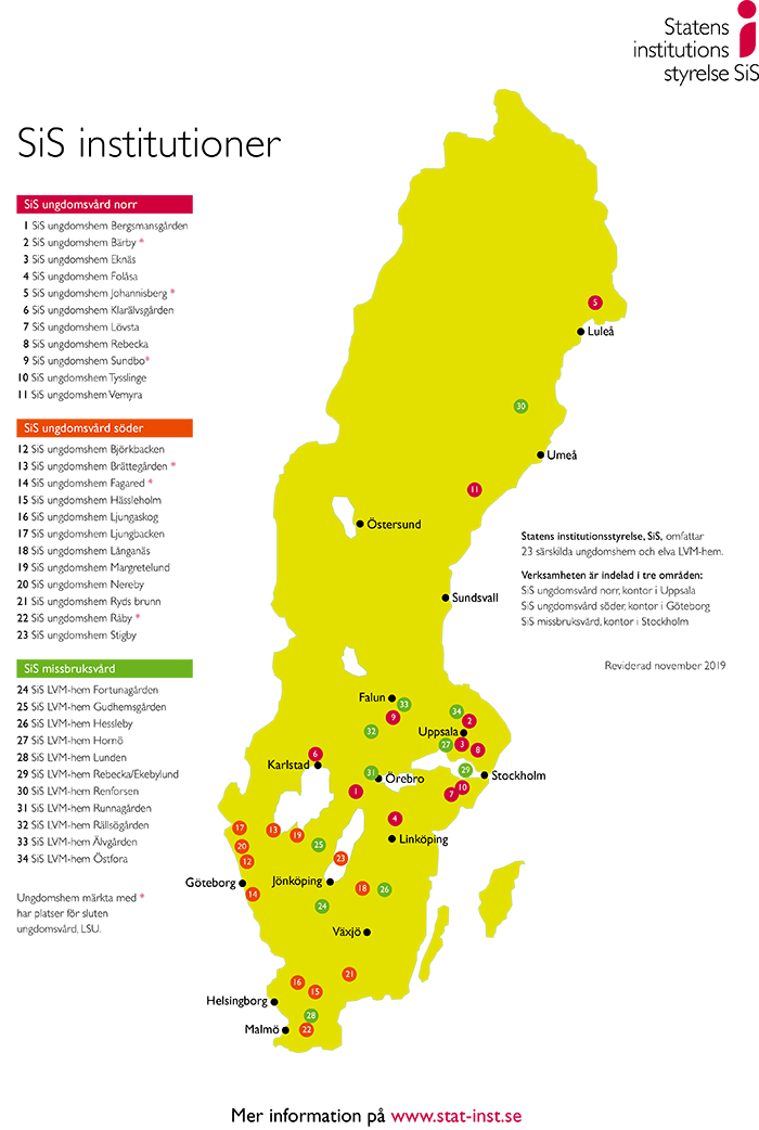 Hitta till oss - SiS - Statens institutionsstyrelse